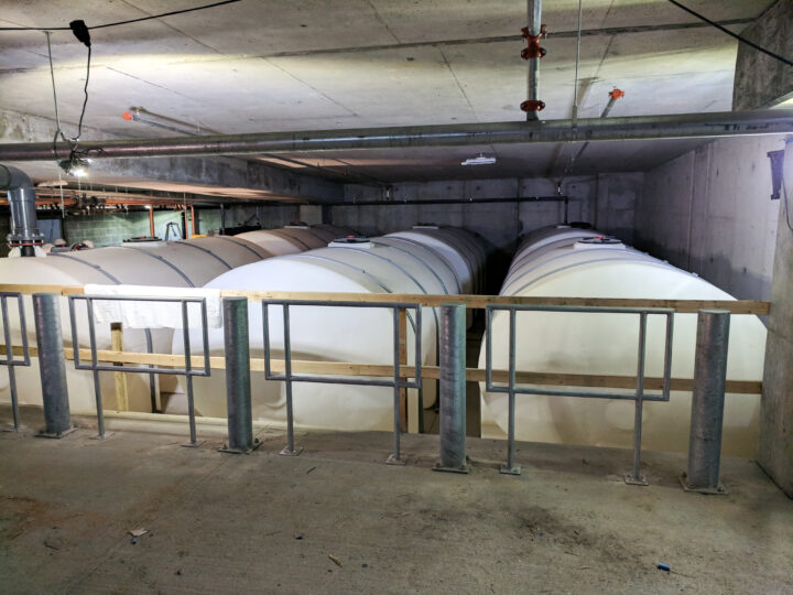 Install underground water storage tanks - Reduce Flood Risk